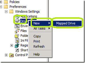 How to create a drive map with GPO Preferences